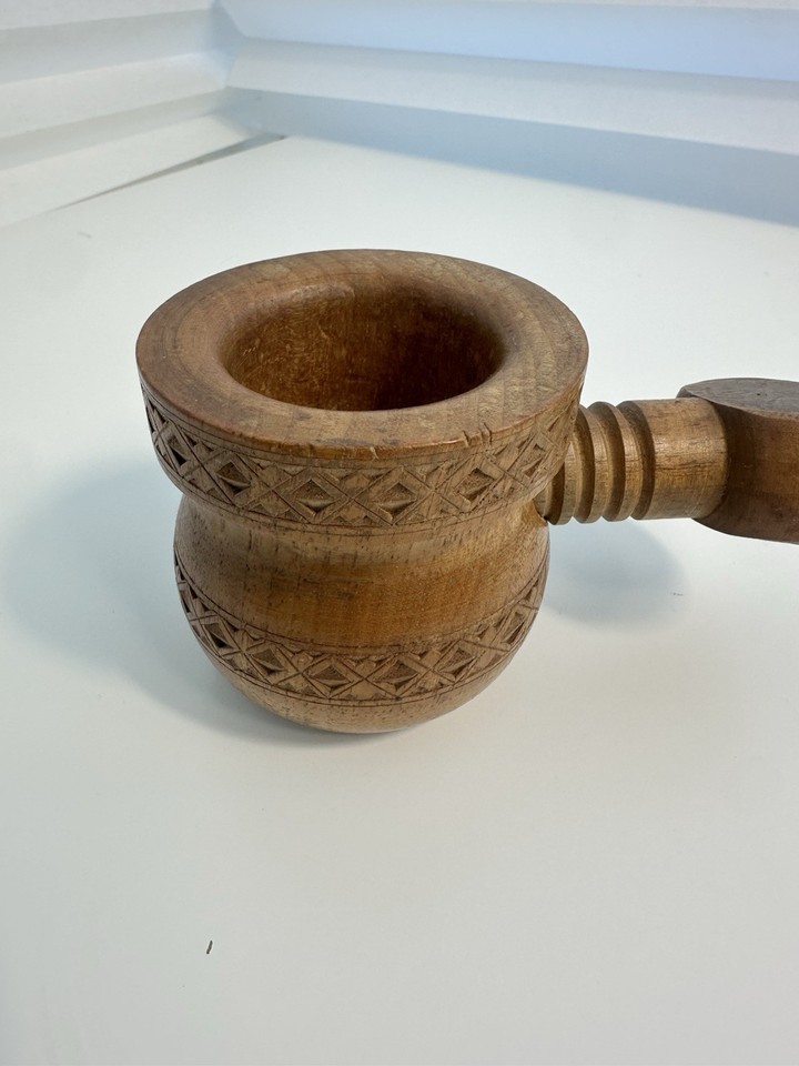 Vintage Wooden Screw Nutcracker Hand Carved Folk Art Walnut Cracker | eBay