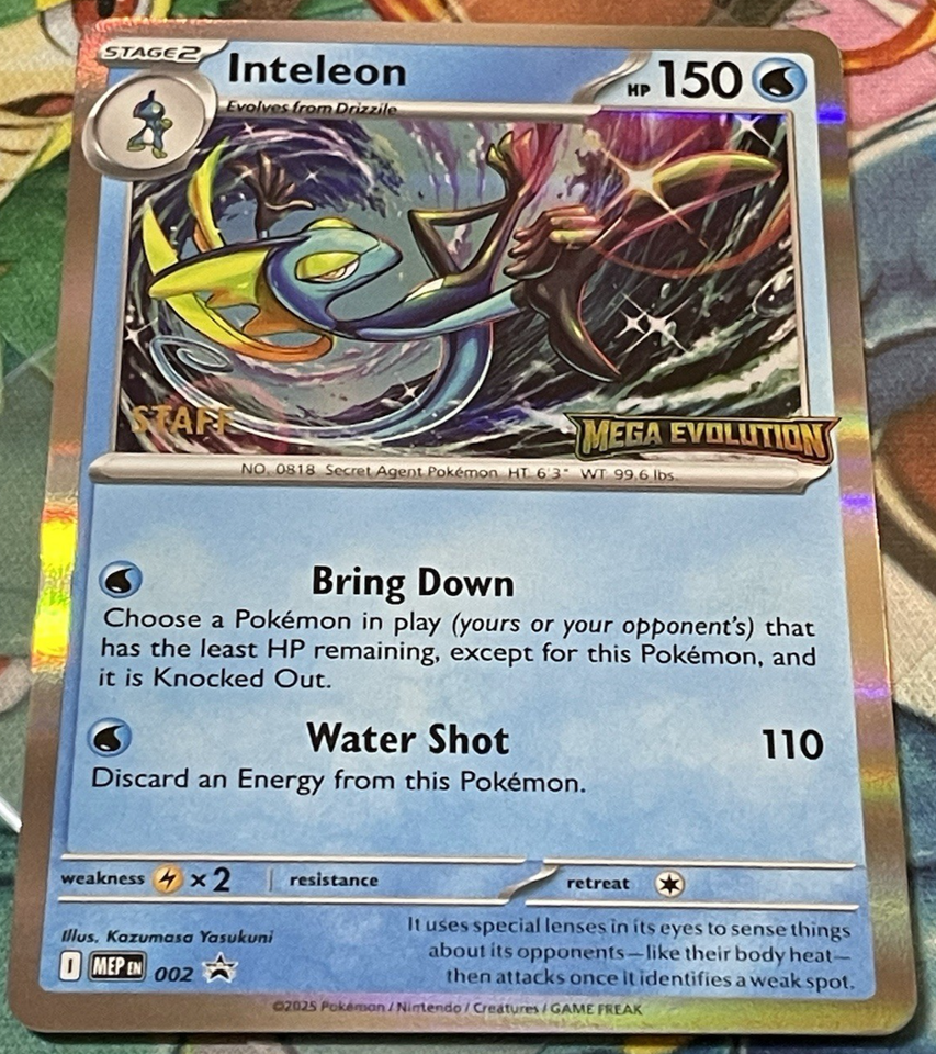Inteleon - Pokemon Mega Evolution Pre-Release STAFF Promo | eBay