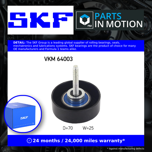 Aux Belt Idler Pulley fits MAZDA 6 GG, GY 2.3 02 to 08 Guide Deflection ...