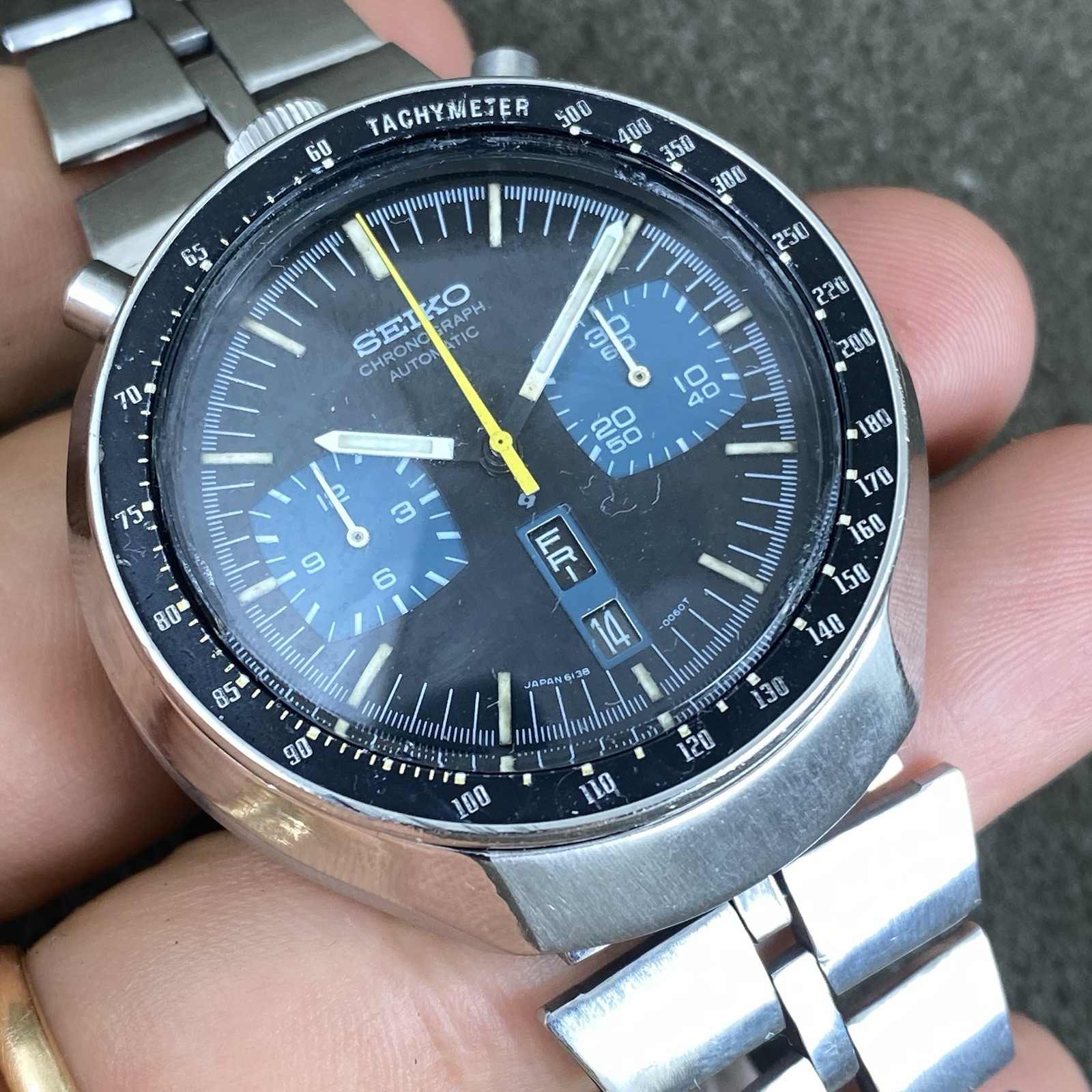 VINTAGE SEIKO BULLHEAD CHRONOGRAPH WATCH REF 6138 004… - Gem