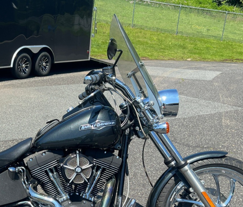 OEM Harley Quick Detachable Windshield 41mm Softail FXSTC & Dyna Wide ...