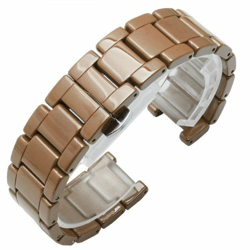 Ceramic Watch Bands Fit For GC Notched Bracelet Fashion Strap Stainless ...