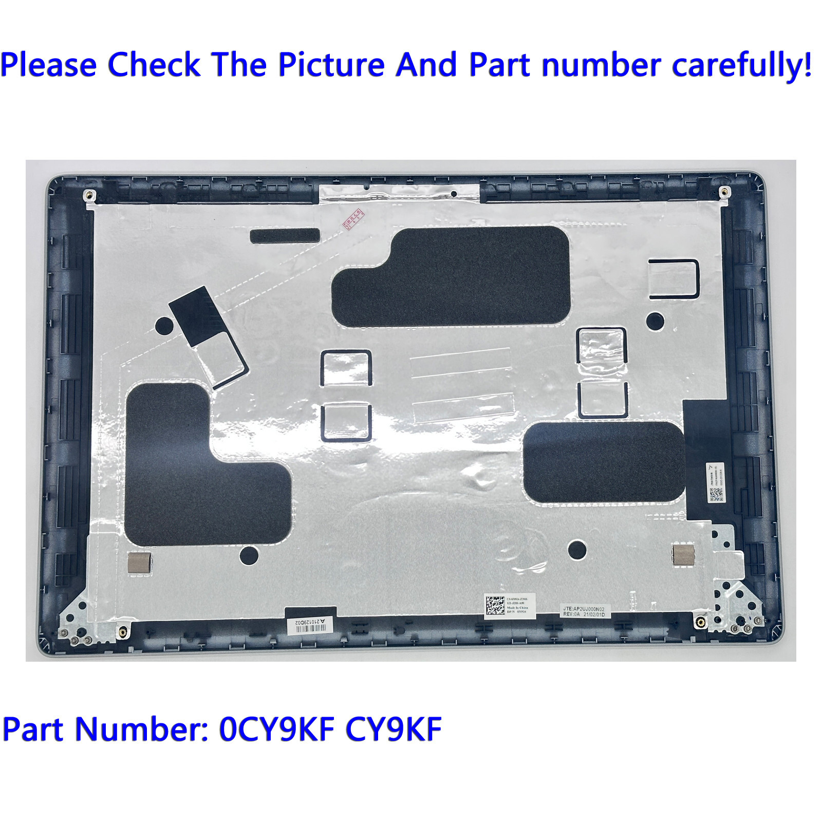 0CY9KF CY9KF Gray New For Dell Latitude 5510 Precision 3551 Rear Lid ...