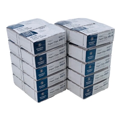 20 Boxes Paper Clips Size 1 Silver Paper Clips 100 Steel Paper Clips ...