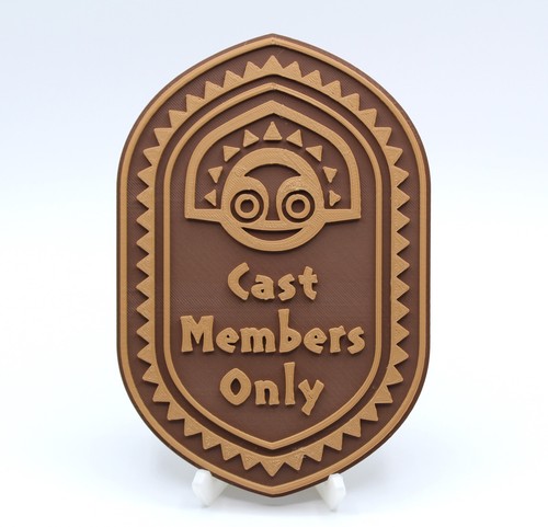 Polynesian Resort 3D Printed Cast Members Only Sign Plaque Disney World ...
