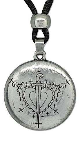 Ezili Dantor Necklace Voodoo Mother Guardian Veve Vodou Talisman Beaded ...
