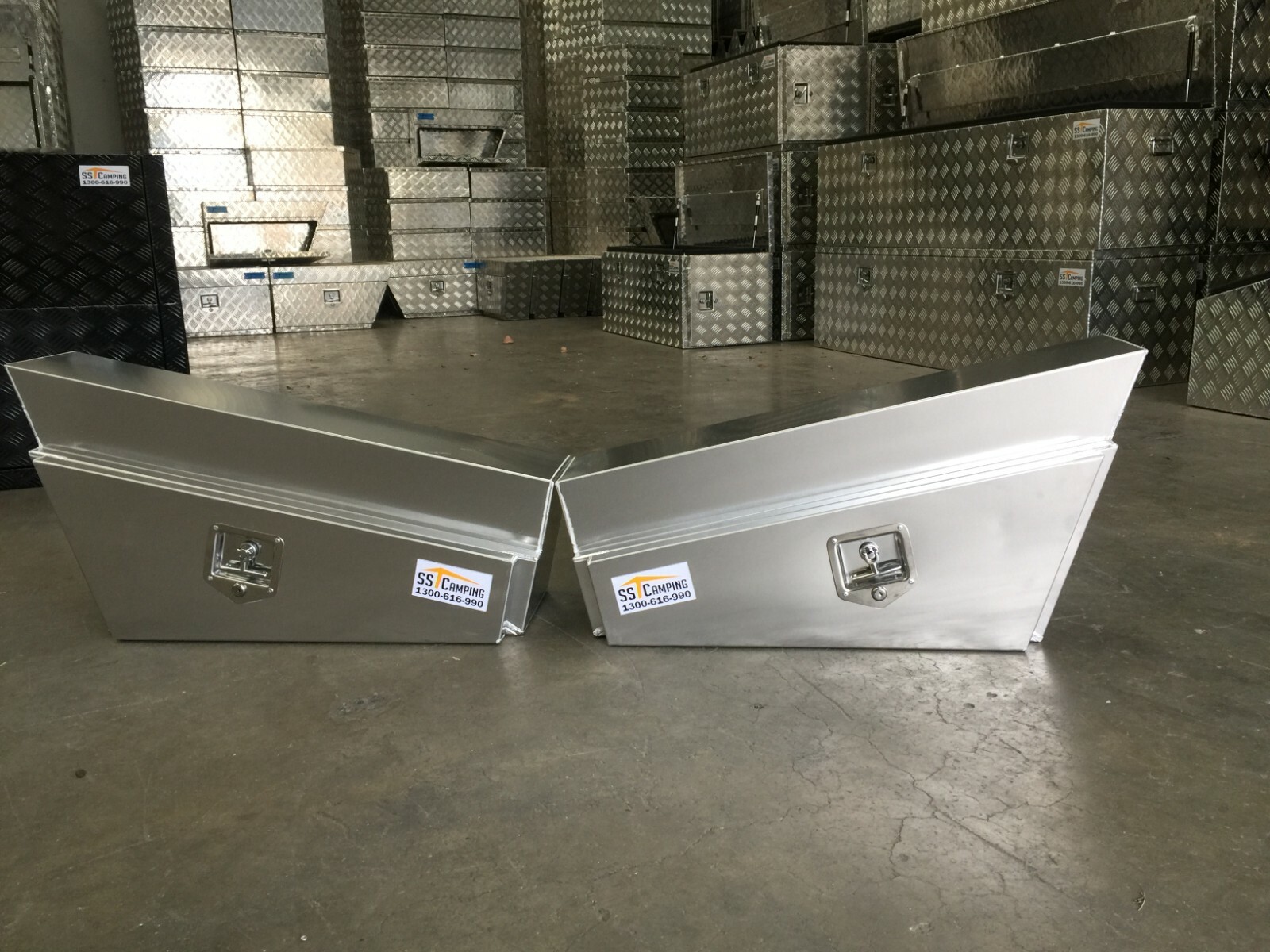 Flat Aluminium Under Tray Toolbox 75*26*40cm Pair Ute Trailer Caravan truck Stoc | eBay Australia