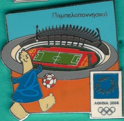 Rare 2004 Athens Mascot Olympic Football Stadiums #3 Games Mark Pin | eBay