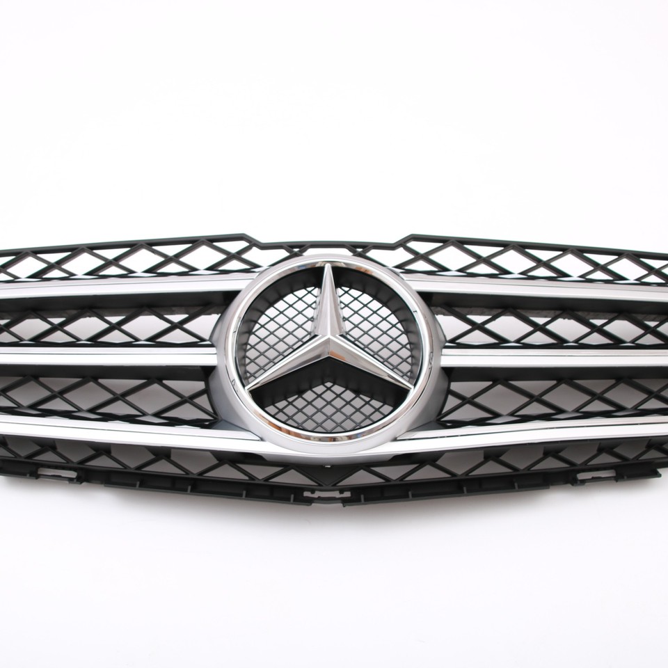 Silver For Mercedes Benz GLK X204 GLK350 Front Bumper Grille W/ Emblem ...
