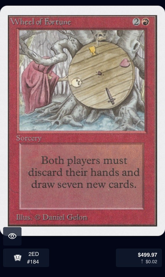 Wheel of Fortune - Revised Edition - Lightly Played - MTG | eBay