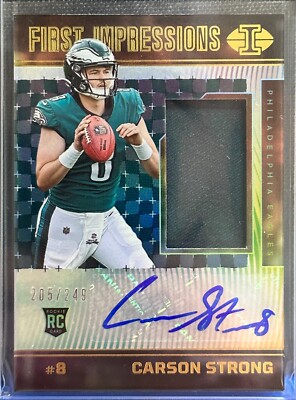 2022 Panini Illusions Football Carson Strong RPA First Impressions /249 ...