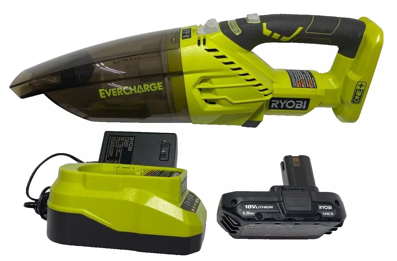 Ryobi 18 Volt Hand Vacuum Kit P714 Vac. + (1) Battery PBP002 & Charger ...