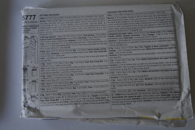 Simplicity 5777 Gift Wrap Storage Accessories Sewing Pattern for sale ...