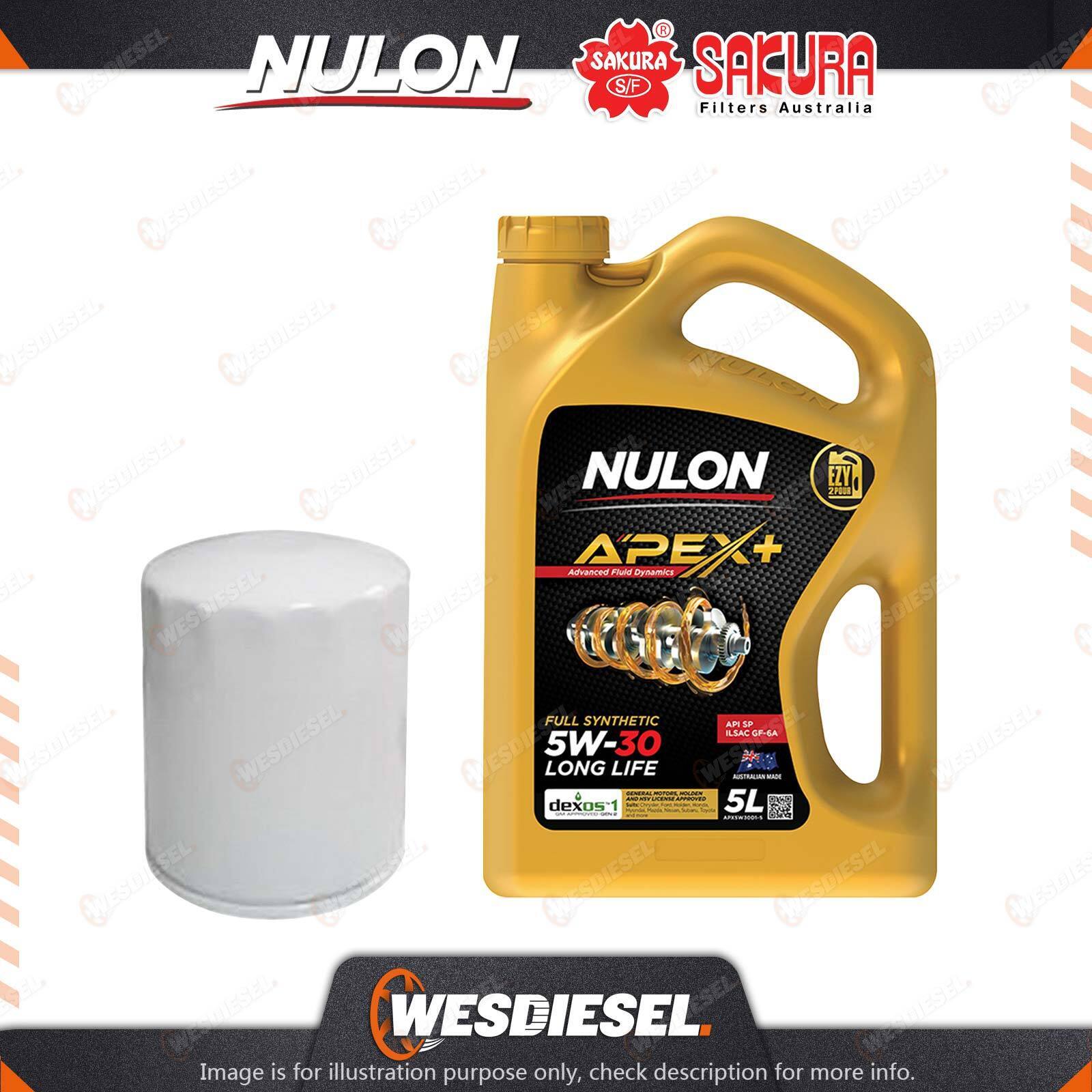 Sakura Oil Filter 5L APX5W30D1 Engine Oil Kit for Holden Captiva CG II ...