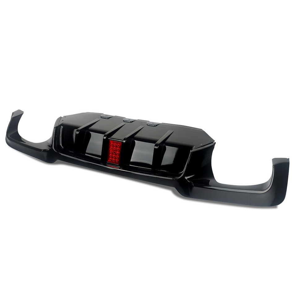 FOR 2010-16 BMW F10 M5 F1 Style Rear Bumper Diffuser Lip Gloss Black w ...