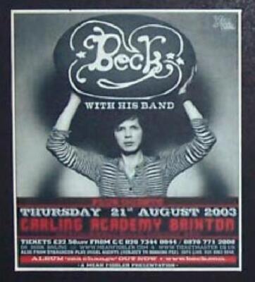 Beck Sea Change Tour Brixton Show 2003 Mini Poste Type Concert Advert ...