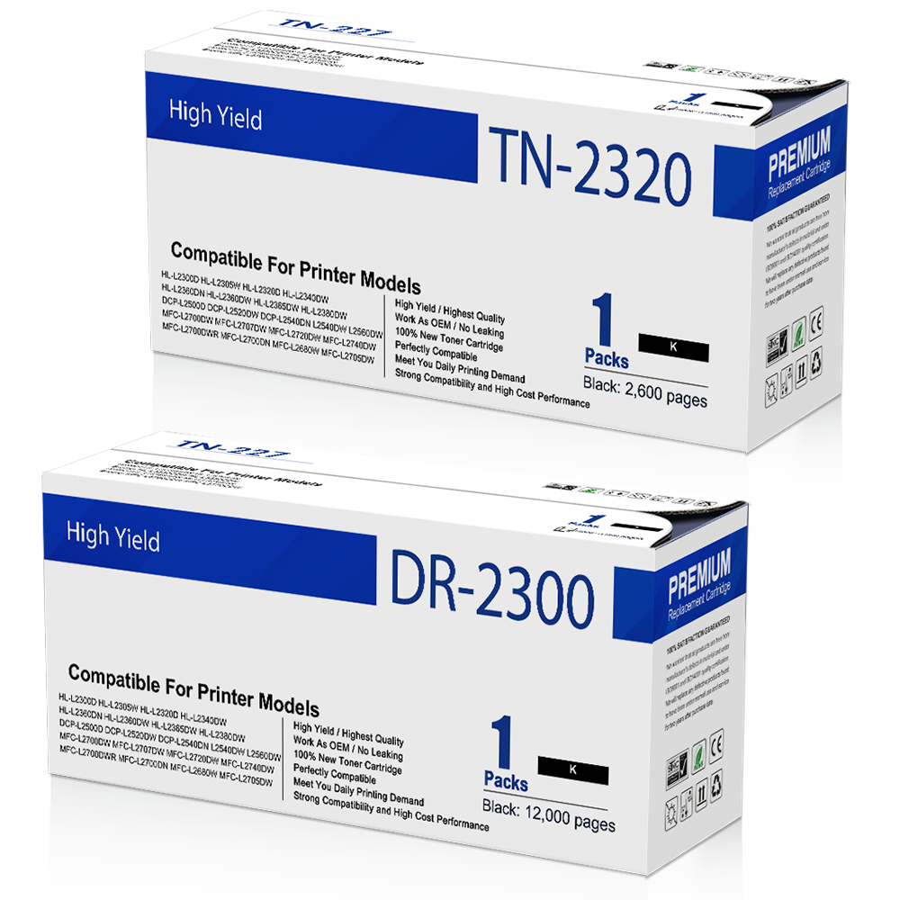 Toner TN2320 Drum DR2300 fits for Brother HL-L2340DW L2300D L2340DW ...