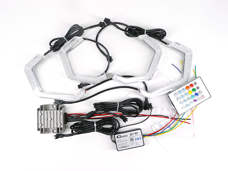 For BMW E60 E61 Concept M4 Iconic Style Dynamic RGB LED Angel Eyes Halo ...