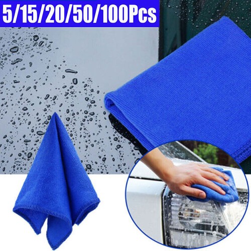 100x Microfiber Cleaning Cloth Towel Rag Car Polishing No Scratch ...