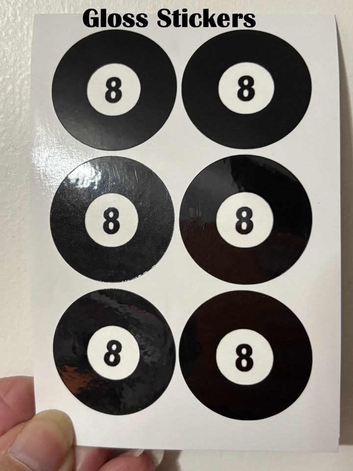 96 Billard Ball Stickers 30MM Round Pool Ball Stickers Billard Rack w ...