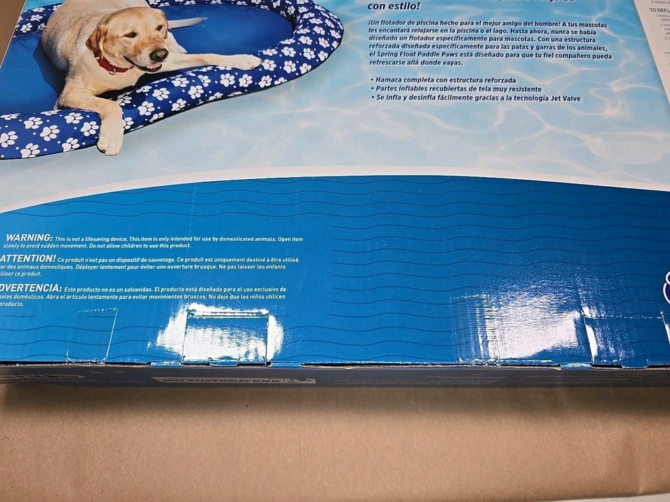 SwimWays Paddle Paws Spring Float Dog Raft, Large (65 lbs. and Up ...