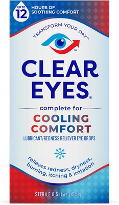 Clear Eyes Cooling Comfort Relief Eye Drops, 0.5 Fl Oz | eBay