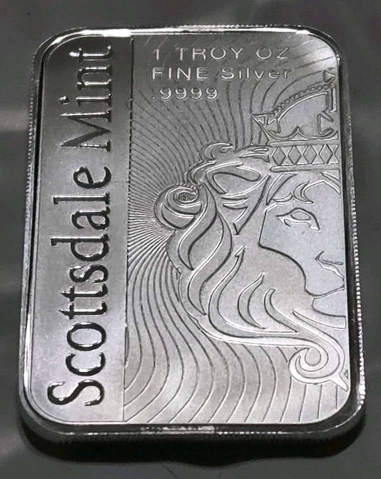Scottsdale Mint 1 Troy Oz VORTEX Silver Bar! Gorgeous 3-D Look 9999 ...