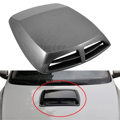 Universal Carbon Fiber Decorative Air Flow Intake Hood Scoop Vent ...