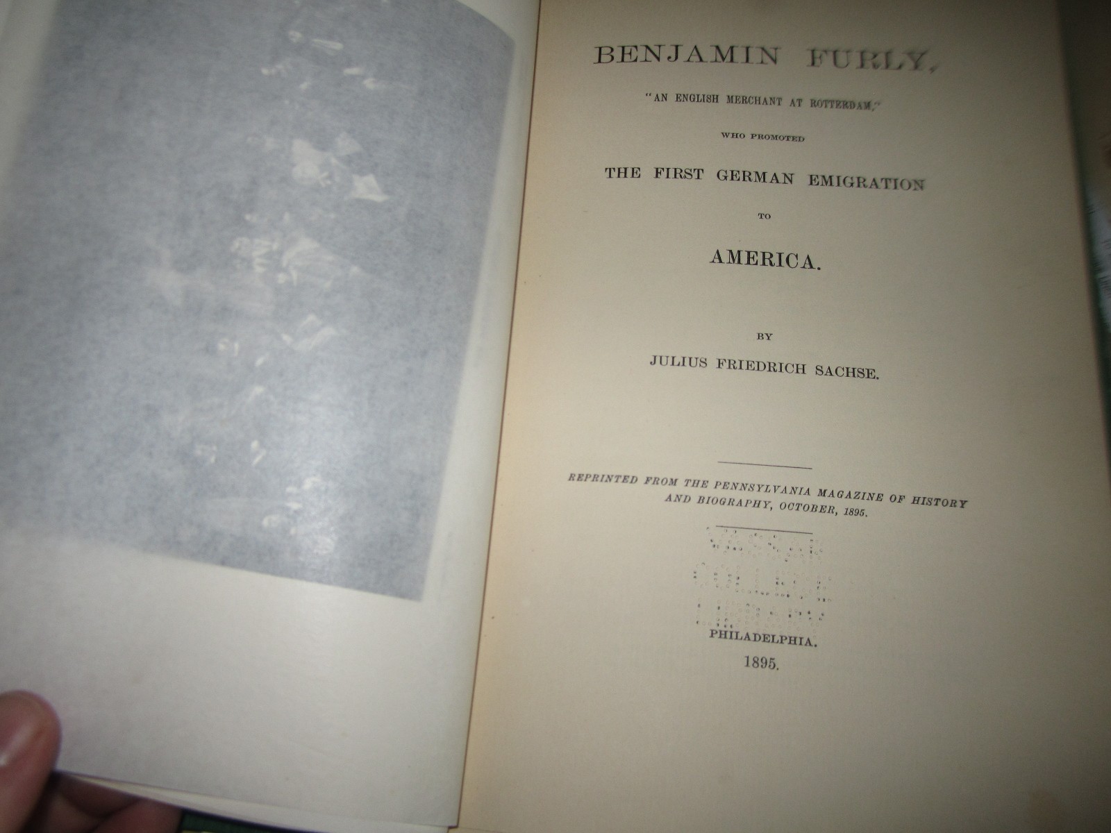 1895 Benjamin Furly, English Merchant at Rotterdam German Emigration to ...