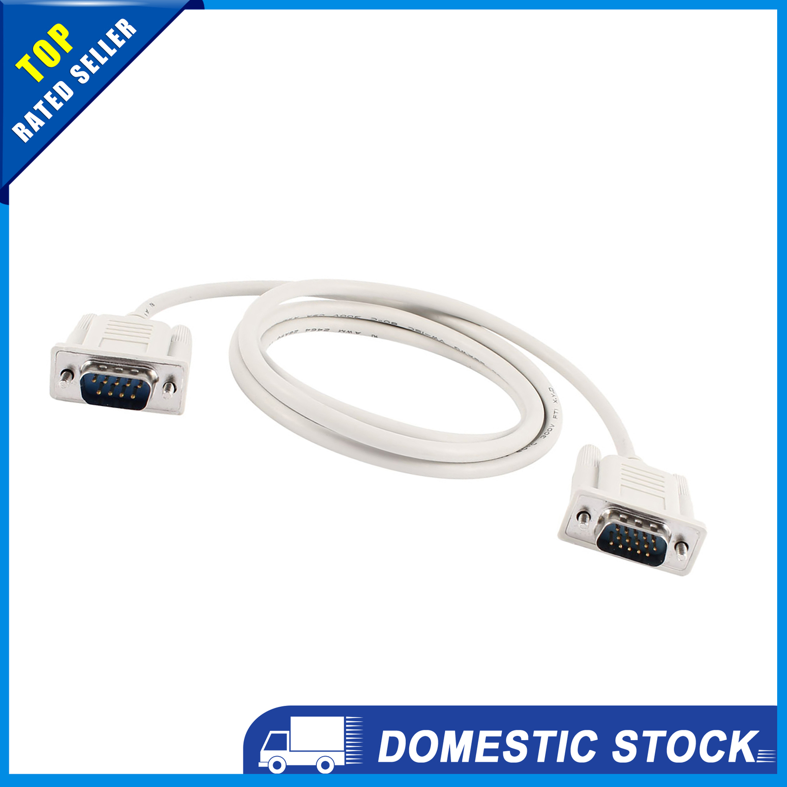 Universal 1.35m RS232 DB9 9 Pin Male to VGA 15 Pin Male Adapter Cable ...