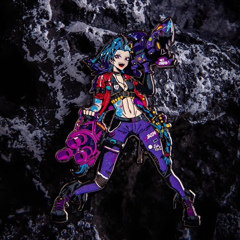 Jinx League of Legends LOL Arcane Glitter Anime Limited Edition Enamel ...