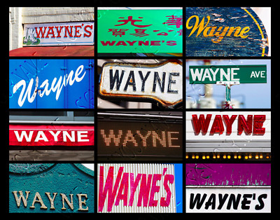 WAYNE Name Poster featuring photos of actual signs | eBay