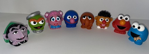 Sesame Street Collect A Pal Round Head Figure Lot Abby Oscar Count ...