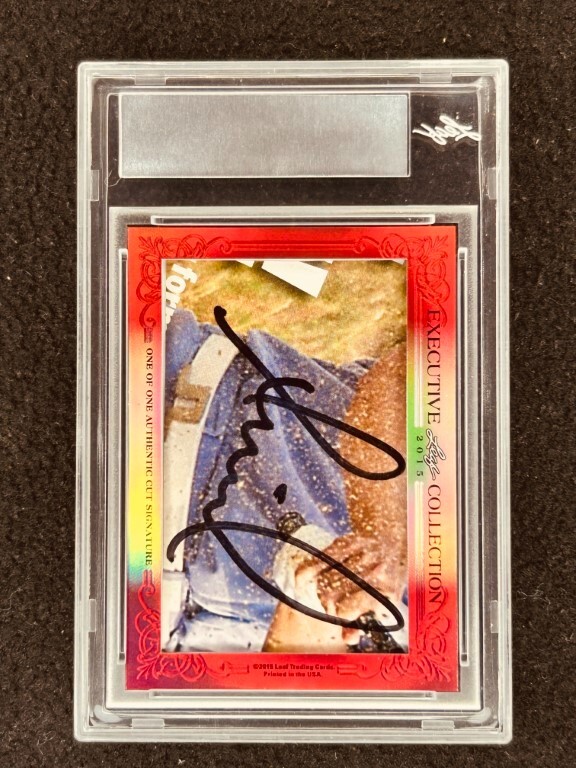 Jack Nicklaus Annika Sorenstam 2015 Leaf Masterpiece Cut Signature card ...