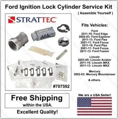 New! Ford Ignition Lock Switch Cylinder- Service Repair Kit. Key it to ...