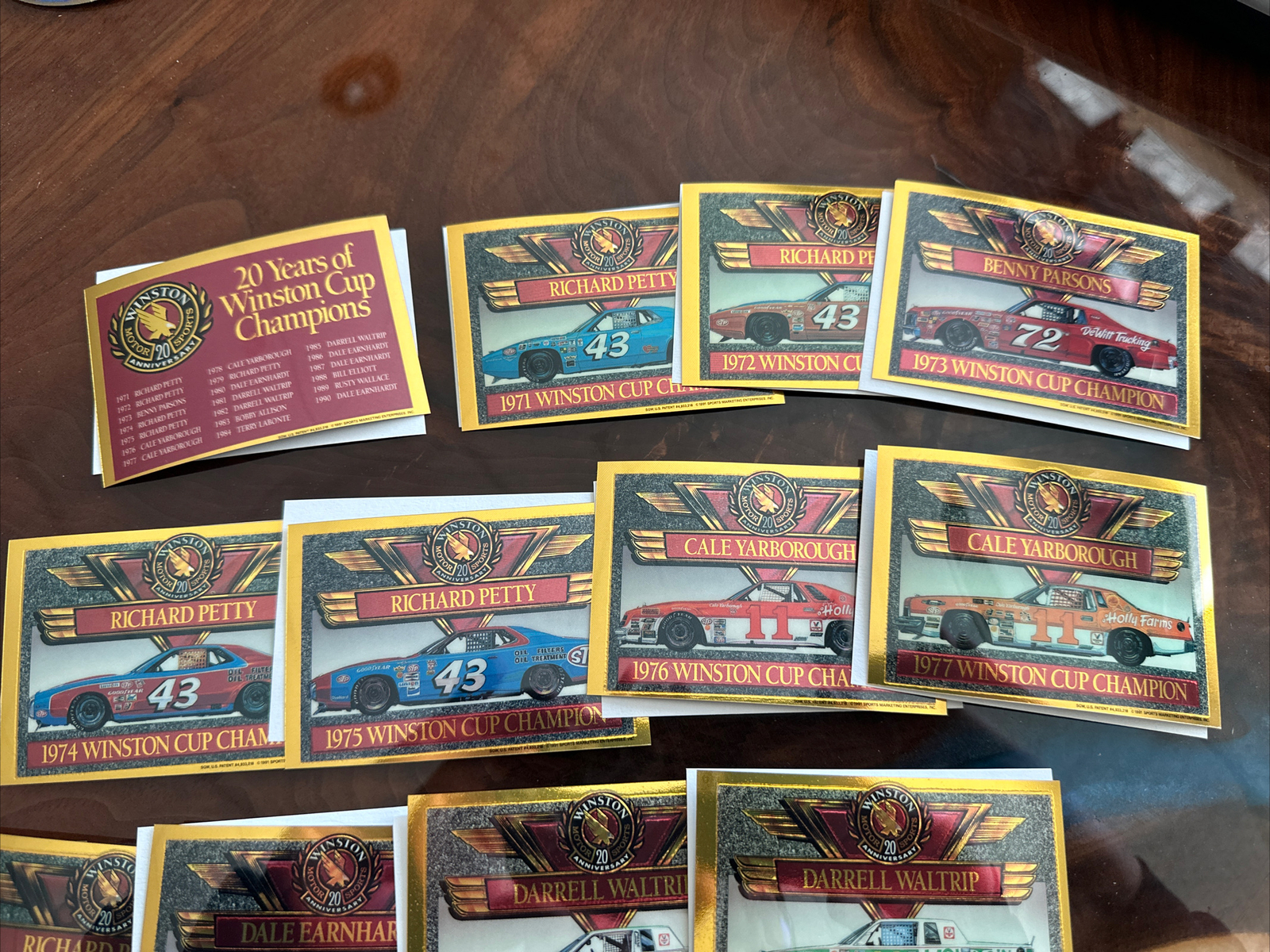 Nascar 20 year of Winston Cup Champions 20th Anniversary Cards Complete ...