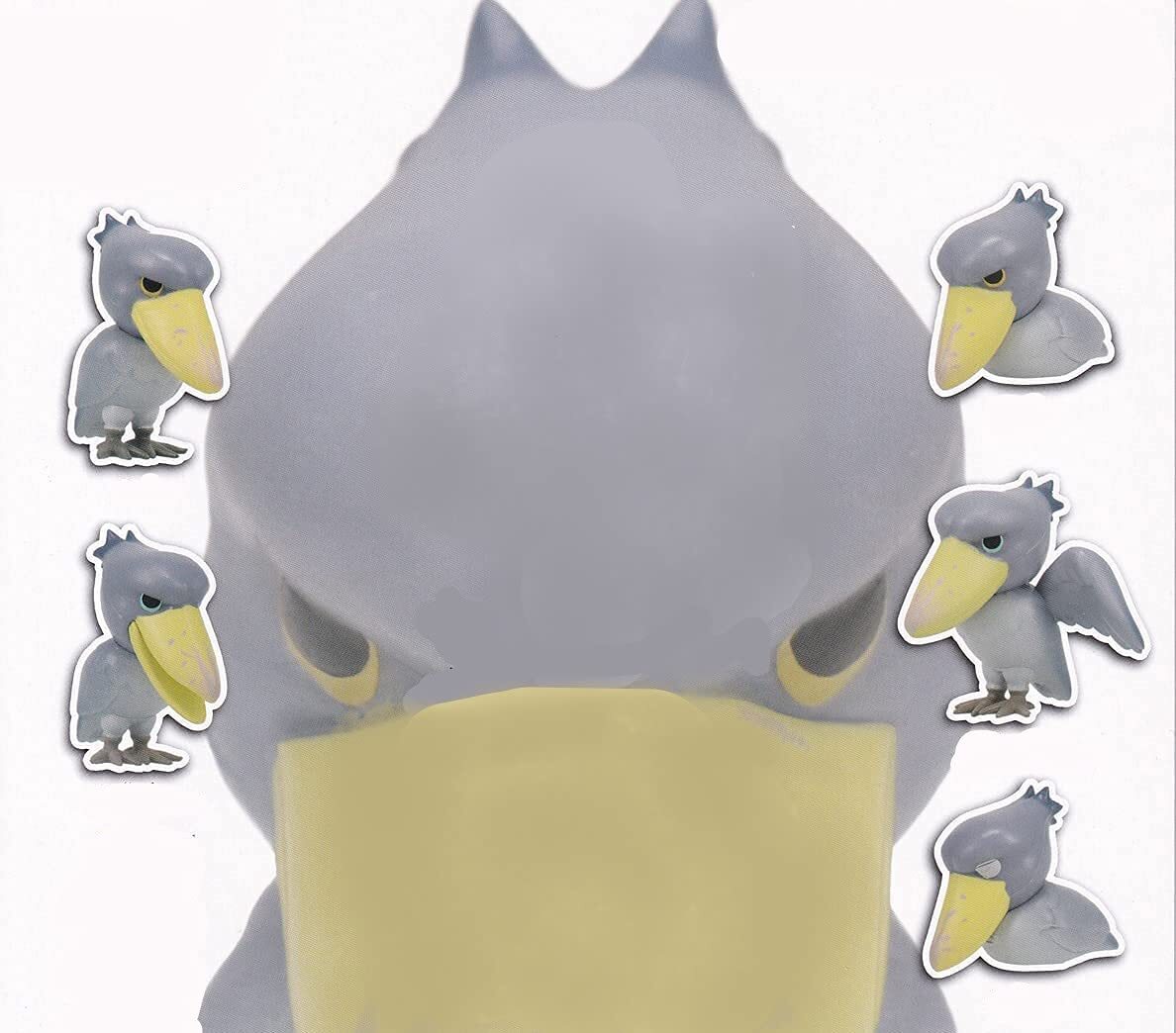 The shoebill stork, a motionless bird, lives a solitary life. [Set of 5 ...