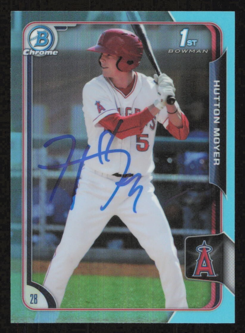 HUTTON MOYER Autograph Baseball card auto LOS ANGELES ANGELS | eBay