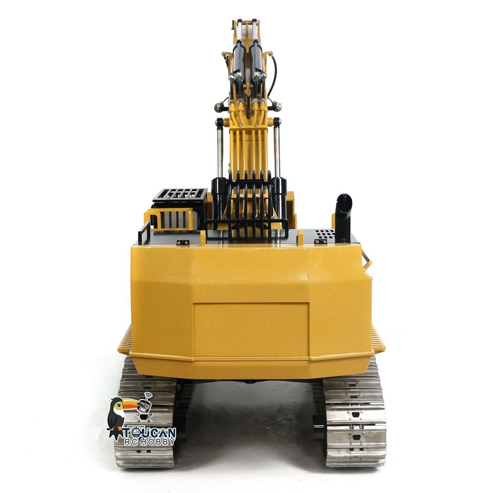 150KG 1/8 Metal RC Hydraulic Excavator 385CF Heavy Duty Digger Sound ...