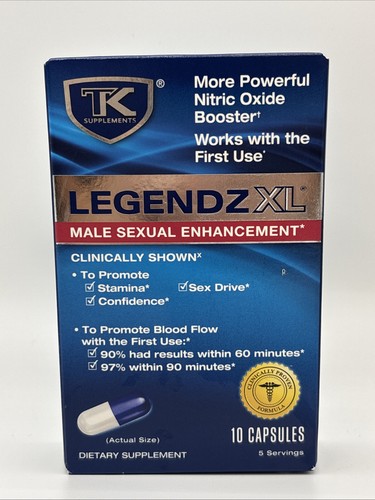 TK Supplements Legendz XL Male Enhancement 10 Capsules Supplement Exp ...