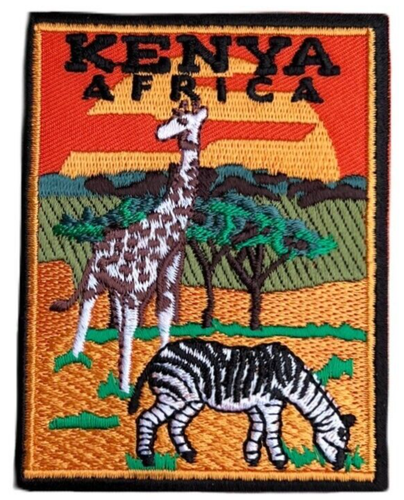 Kenya Africa Patch 3.5" Iron-on Badge Travel Safari Souvenir Emblem Maasai Mara | eBay
