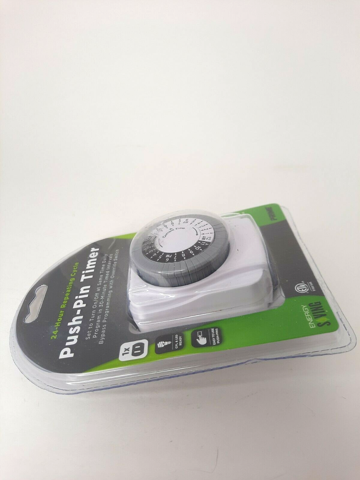 Prime 24 Hour Repeating Cycle Indoor Push Pin Timer. New, Sealed ...