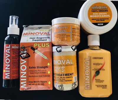 Minoval Plus Dropper + MOB + Pommade + Castor Oil + Conditioner ...