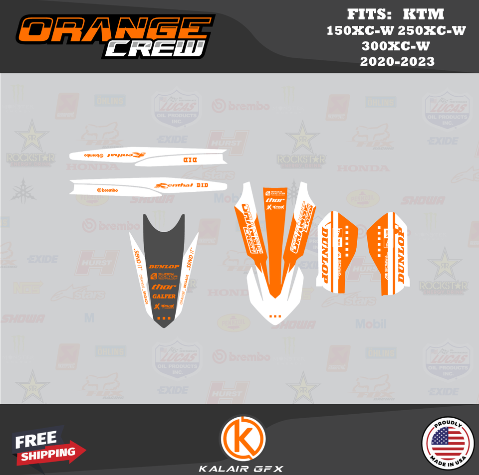 Graphics Kit for KTM 150XC-W 250XC-W 300XC-W 2020 2021 2022 2023 OG ...