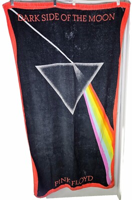 Vintage Pink Floyd Beach Towel Dark Side Of The Moon Rare Rock & Roll ...