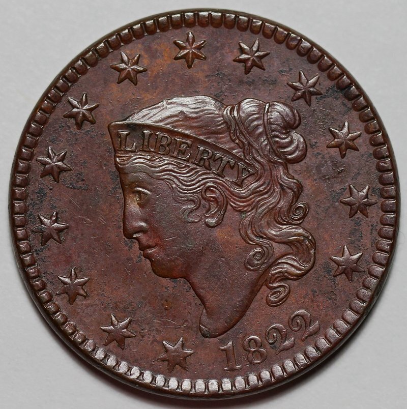 1822 Coronet Head Large Cent - Higher Grade - US 1c Copper Coin | eBay