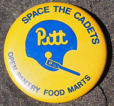 Vintage Pitt Panthers Football SPACE THE CADETS Pitt vs Army Pin Open ...