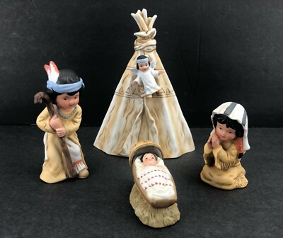 Vintage Gregory Perillo's Sagebrush Kids Nativity Set Handcrafted in ...