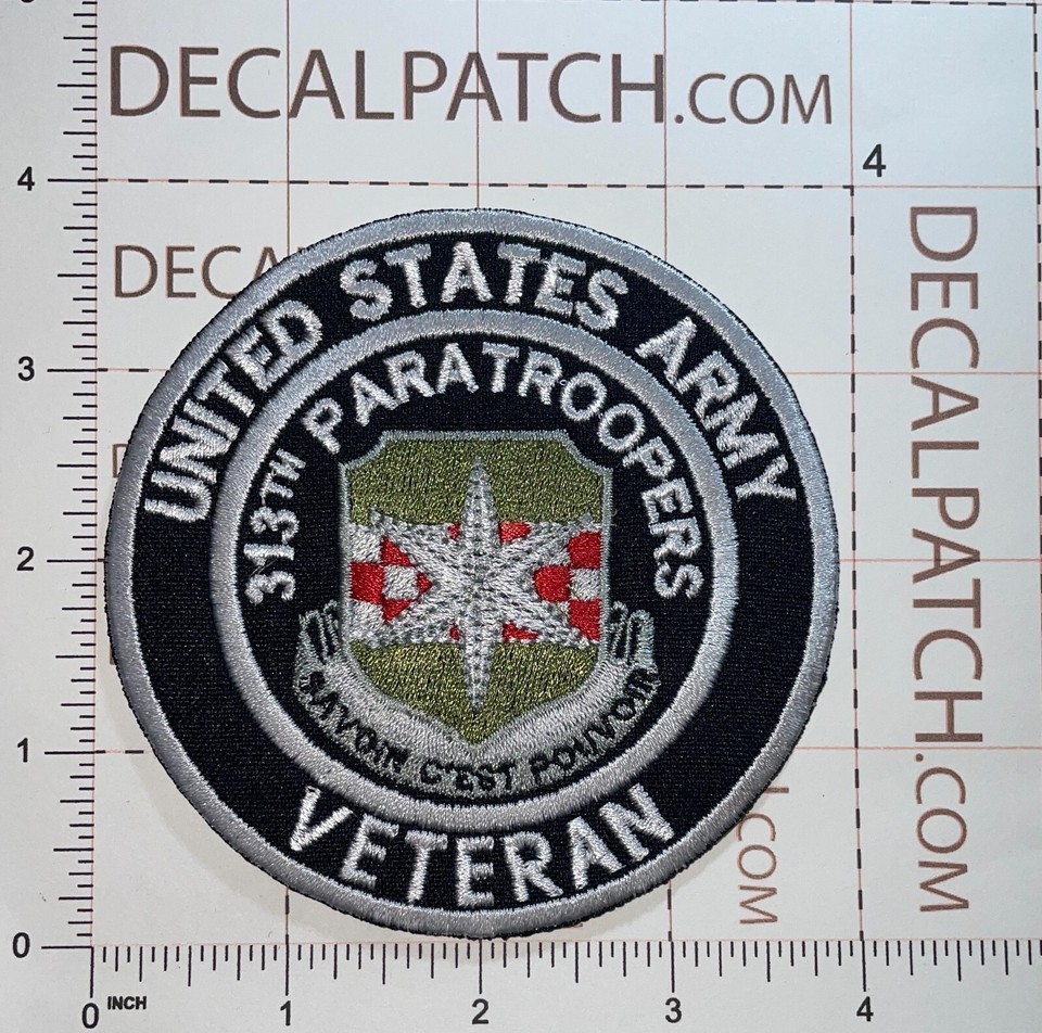 US Army 313th Military Intelligence Airborne Veteran Patch Hook & Iron ...