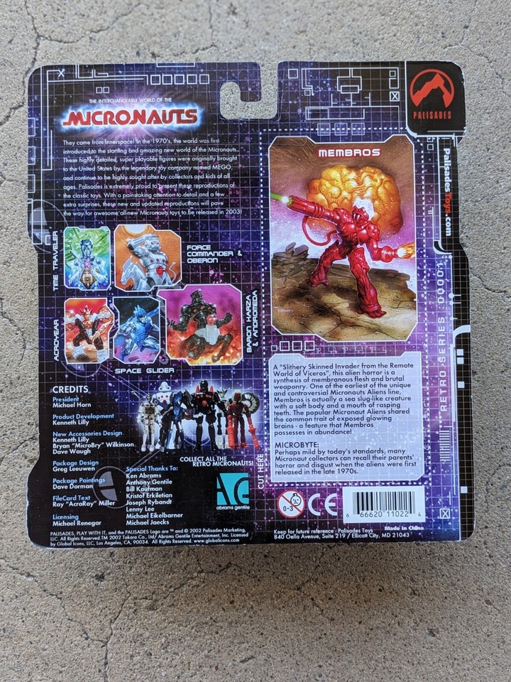 Palisades Micronauts Membros/Slithery, Skinned, Invader/Yellow Blue ...
